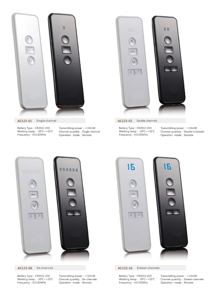 AC123-01d roller shutter remote control rf 433mhz radio emitter ...